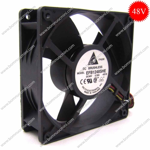 Quạt tản nhiệt Delta 48V 0.3A EFB1248SHE 120x120x38mm | Fan 12038 48V | Quạt 12038 48V – Bơm ...
