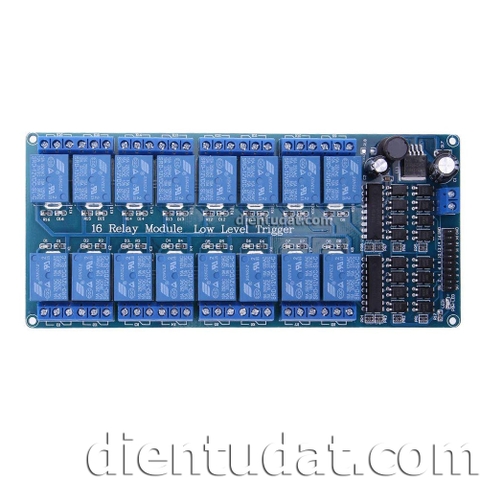 Module Relay 16 Kênh Kích Mức Thấp 12V | Điện Tử DAT