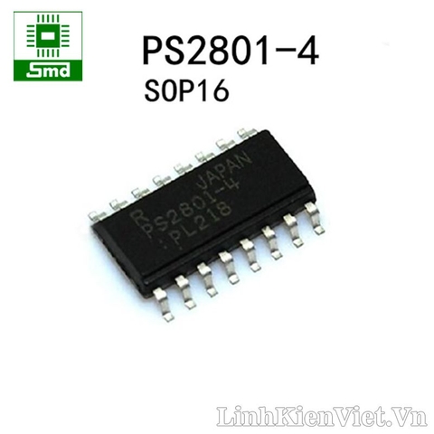 PS2801-4 SOP16 IC OPTO TRANS 50mA 80V – Linh kiện điện tử SMD