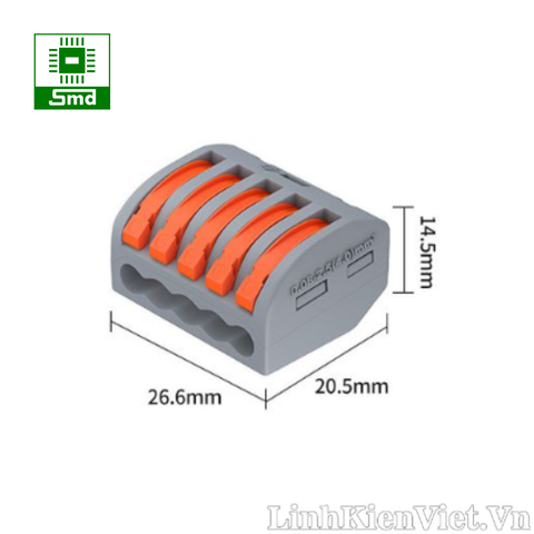 PCT 215 - Đầu chia cút nối dây điện tay gạt cam – Linh kiện điện tử SMD