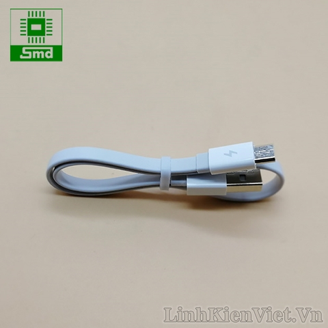 Cáp Micro USB 3A 30Cm có data màu trắng – Linh kiện điện tử SMD