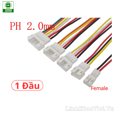 Dây bus nhiều màu PH2.0mm 20 Cm Đực 1 Đầu – Linh kiện điện tử SMD