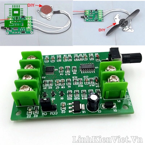 Module điều khiển động cơ BLDC 7-12V 1A. (động cơ không chổi than ...