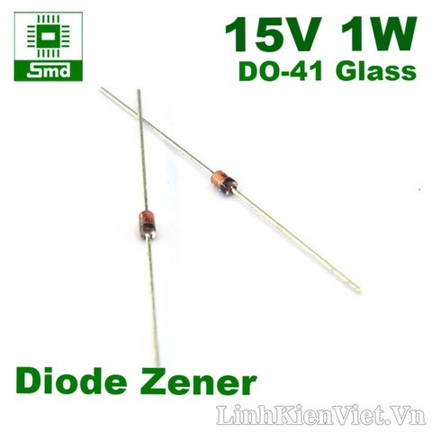 Diode Zener 1N4744 15V 1W DIP(DO-41 Glass) – Linh kiện điện tử SMD