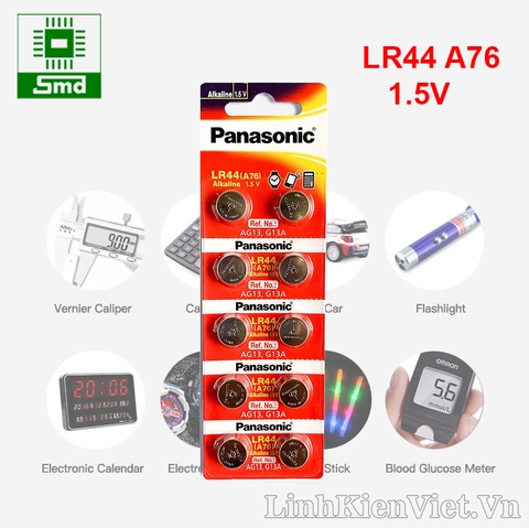 Bộ 2 Pin panasonic LR44 – Linh kiện điện tử SMD