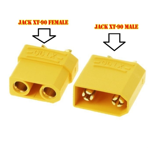 Jack cắm XT90 mạ vàng - Phích cắm nối nguồn điện DC – Linh kiện điện tử SMD