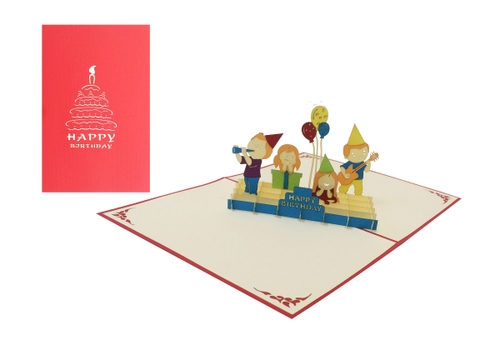 Birthday Party 3 Pop Up Card