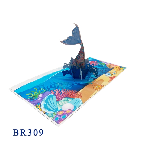 Mermaid's Tail Pop Up Card