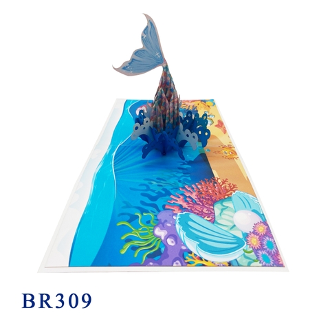 Mermaid's Tail Pop Up Card