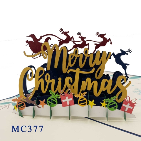 Merry Christmas Pop Up Card