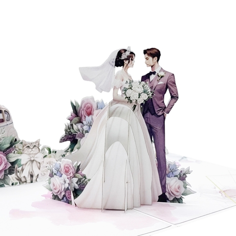 Wedding Couple Pop-up Card