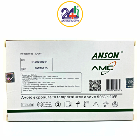 Băng dán Anson Nano silver wound dressing 9x 15cm – Nhathuoc24h.vn
