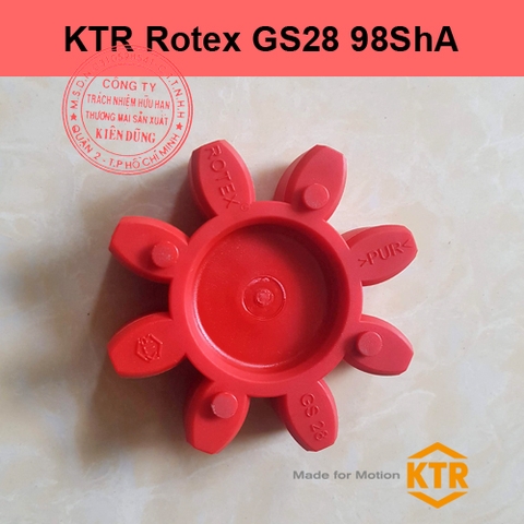 Đệm giảm chấn cho khớp nối KTR Rotex GS28 98ShA RED | Kiên Dũng (KIDUCO)