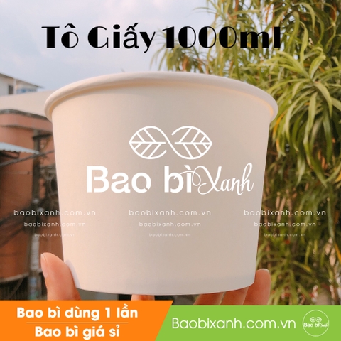 Tô giấy kraft 1000ml - Tô 1000ml đựng Cơm, Phở | ®BaobiXANH