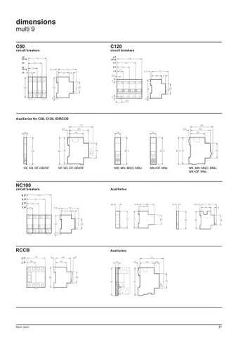 Tài liệu kỹ thuật aptomat MCB Merlin C60A C60N C60H