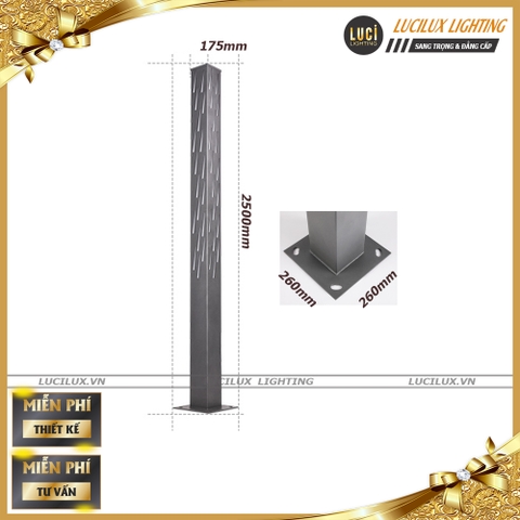 Cột đèn sân vườn hiện đại LC-PL1201, cột đèn trang trí công viên ...