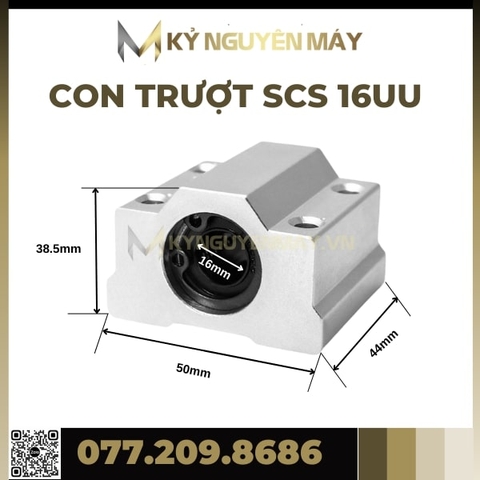 Con Trượt Tròn Kín SCS | Có Bọc Ngoài Vuông SCS16 SCS20 SCS25 SCS30 SCS35