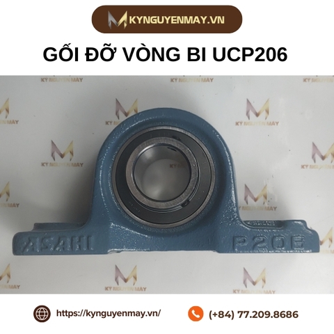 Gối Đỡ Bạc Đạn ASAHI UCP 206 (P206) | Bạc Đạn Đỡ Trục 30x165x83mm