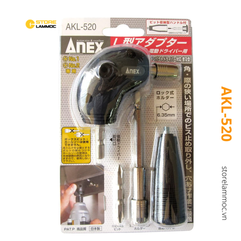 Đầu chuyển hướng góc bắn vít và khoan 90 độ Anex AKL-520