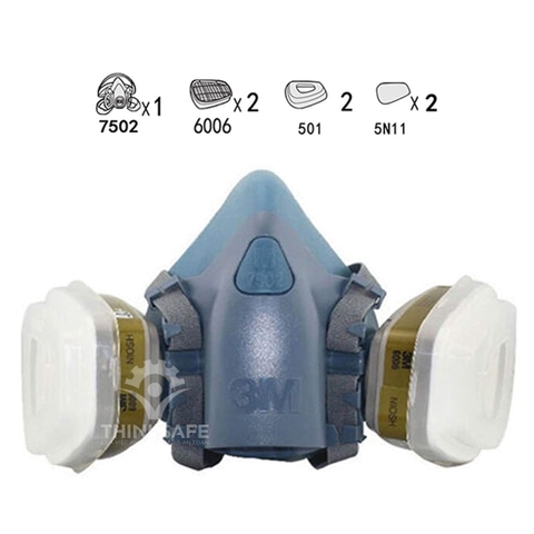 Mặt Nạ Phòng Độc 3M 6200 Kèm Phin 3M 6006| Methilamin, HF,
