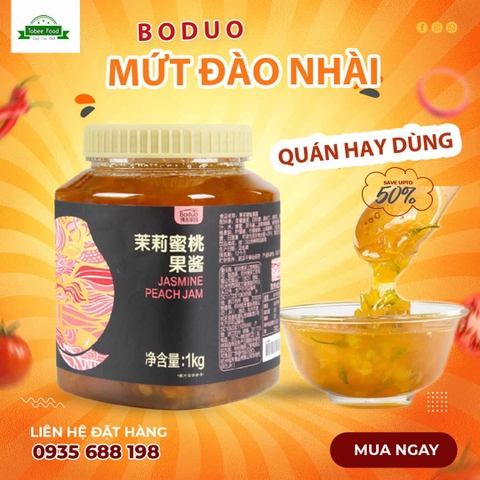 MỨT ĐÀO BODUO - 1kg - BODUO | Mứt - Sinh Tố làm Trà Sữa - TOBEE FOOD