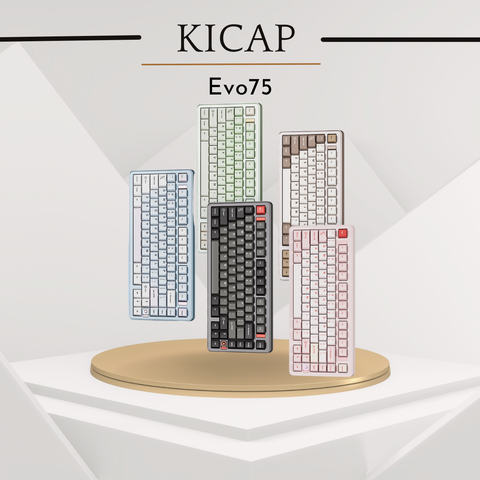 Infi75 Lite - Bàn phím cơ custom 75% núm xoay, 3 mode, RGB | Kicap