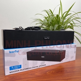 Loa Máy Tính Leerfei 2.0 E-350M Để Bàn Vân Gỗ Dùng Cho ĐT, TV, Laptop