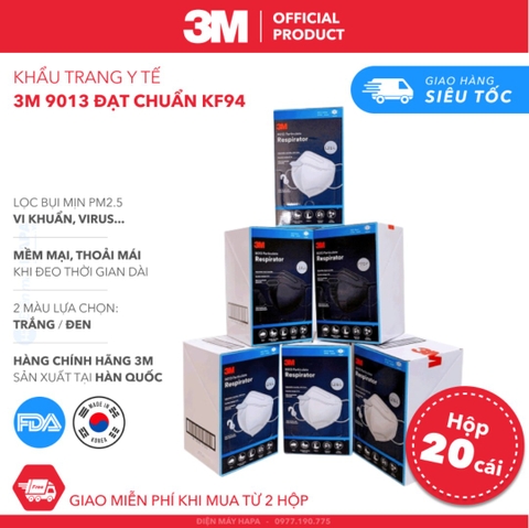 Khẩu Trang 3M KF94 9013 3D Mask Kháng Khuẩn- Hàng Chính Hãng | HAPA.VN