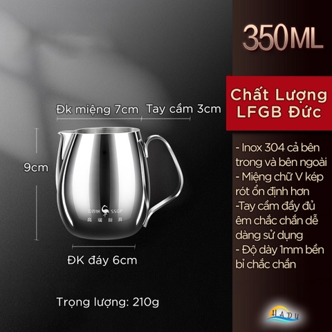 Cốc Pha Cà Phê Inox 304 350ml 600ml Cao Cấp Đạt Chất Lượng Đức SSGP