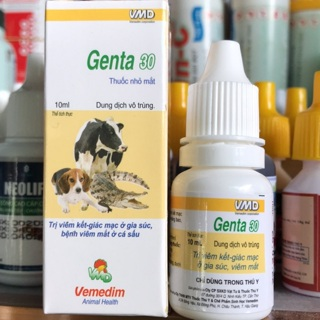 Thuốc nhỏ mắt Vemedim Genta 30 trị viêm kết giác mạc ở gia súc, viêm ...