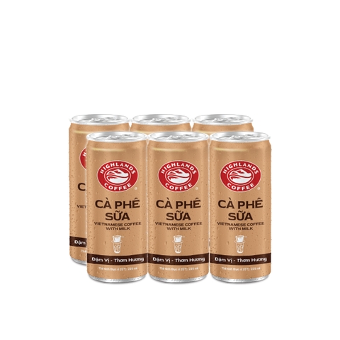 Thùng 24 Lon Cà Phê Sữa Highlands Coffee 185ml/lon | Highlands Coffee CPG