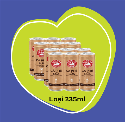 Thùng 24 Lon Cà Phê Sữa Highlands Coffee 185ml/lon | Highlands Coffee CPG