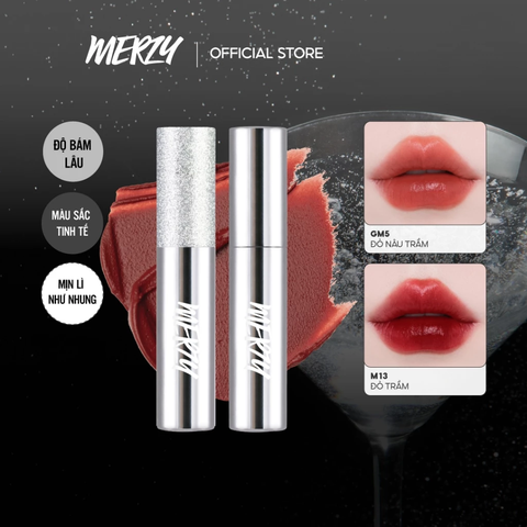 Son Vỏ Bạc Kem Lì Mềm Mịn, Lâu Trôi Merzy The Glam Mellow Tint 4g FULU
