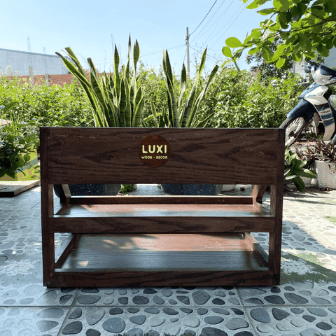 KỆ GỖ NHIỀU TẦNG DÙNG ĐỰNG CHẬU CÂY, BÌNH HOA TRANG TRÍ - LUXI DECOR ...
