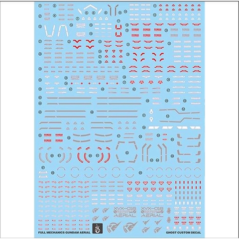 Decal Nước Huỳnh Quang dán mô Hình GUNDAM FM AERIAL 1/100 ( Bản CHOST)