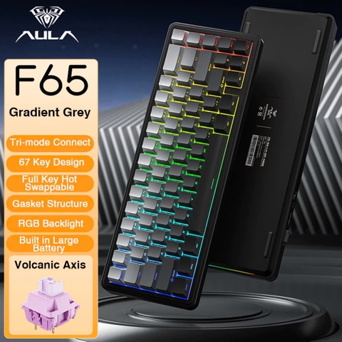 Bàn phím cơ AULA F65 | 3mode | Hotswap | Led RGB