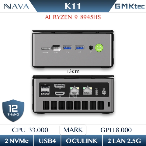 Mini PC GMK K11 Ryzen 9 8945HS Oculink Máy Tính AMD Gaming Nucbox R9 NAVA STORE