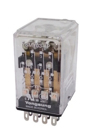 Rơ Le Mini MY, LY2 Có Đèn LED YongSung YS MY03-4P-ASL, 3A 4P, AC24 ~ 220V INSUMART Kho hàng linh ...