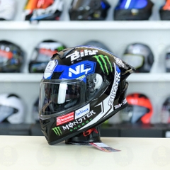 Mũ Fullface ROC 08 Plus 2024 Đen Bóng + Dán Tem Shark Monster FREESHIP