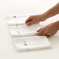 Khăn sữa sợi tre Gauzee trắng 10chiếc/set | Beyond & Co