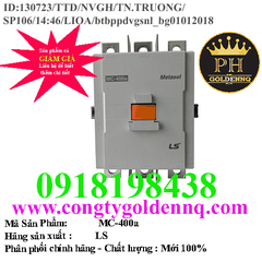 Khởi động từ LS 3P MC-400a 400A (2a2b) | Công Ty Quốc Tế Golden NQ