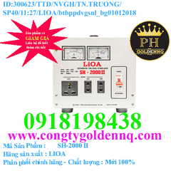 Ổn áp 1 pha SH-2000 II | Công Ty TNHH Tổng Hợp Quốc Tế Golden NQ