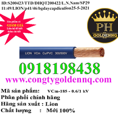 Lion VCm-185 - 0.6/1 kV giá rẻ, phân phối sỉ Lion VCm-185 - 0.6/1 kV ...