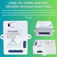 Công tắc wifi thông minh DEVZONE Mini Smart Switch MSS 2 kênh AC DC có hẹn giờ RTC điều khiển ...