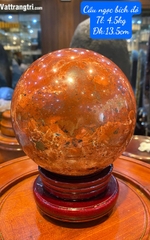 Quả cầu ngọc bích đỏ 13.5cm | vattrangtri.com