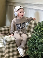 CB380-Combo 2 bộ thun xước dài tay ô tô bé trai