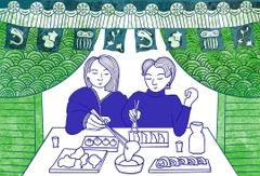 Tranh Hannah Budd A4 Digital Toyko Dumplings