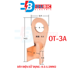 100 chiếc đầu cos đồng OT 3A-300A | Dubic Electric