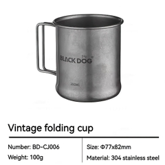 Blackdog BD-CJ005 & BD-CJ006 Đĩa - Ly (Cốc) Cắm Trại Glapming Retro | Công Ty TNHH ProCamping